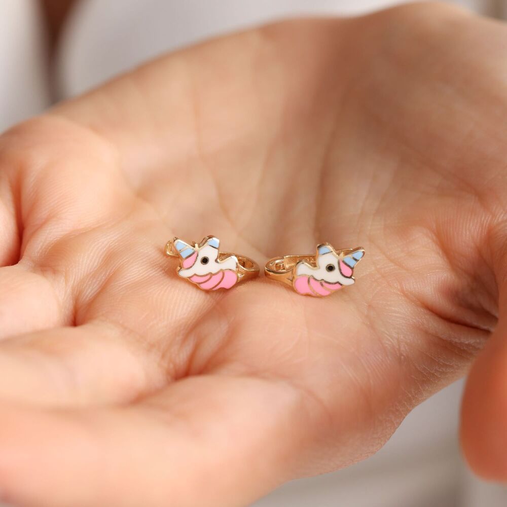 Altın Çocuk Küpesi Unicorn - SembolGold